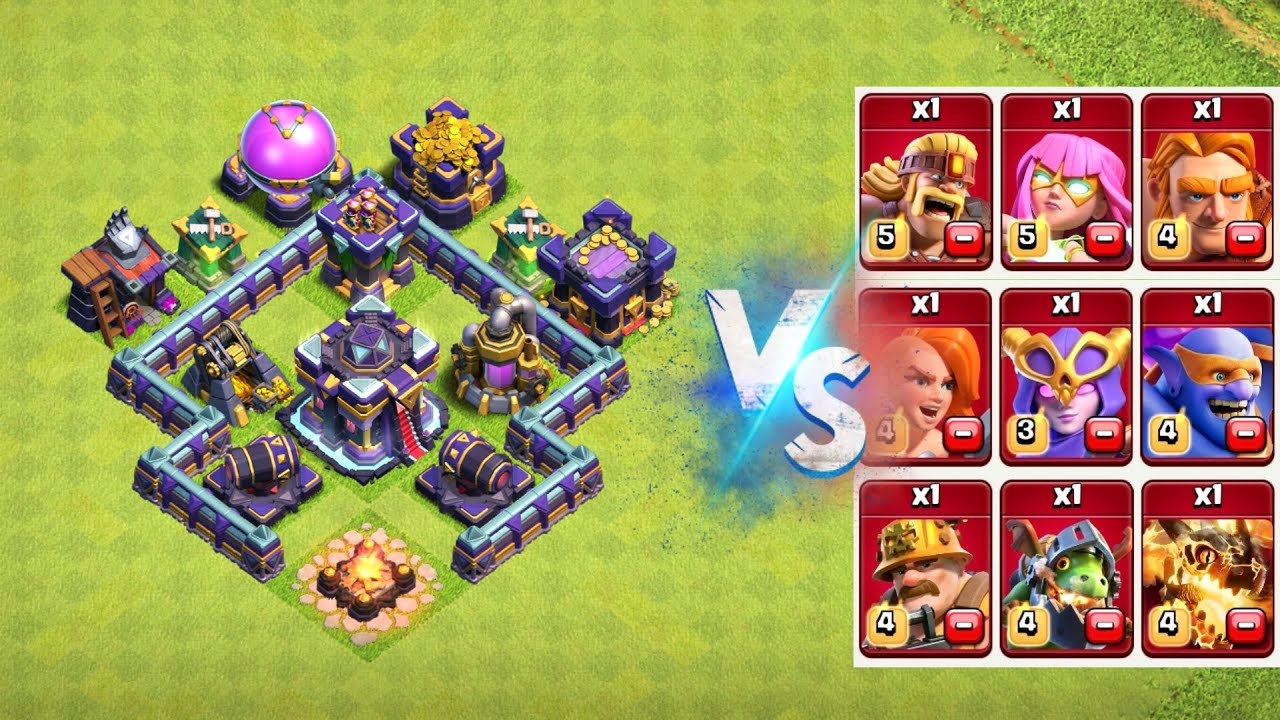 Max Level Townhall 2 Vs All Max Super Troops- Clash Of Clans - YouTube