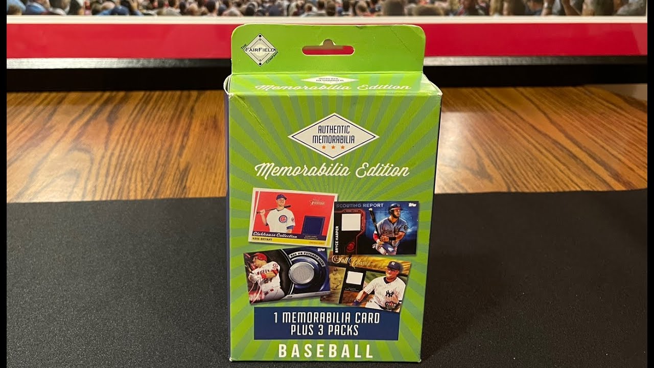 Fairfield "Authentic Memorabilia" 1 Relic Card plus 3 baseball packs ...