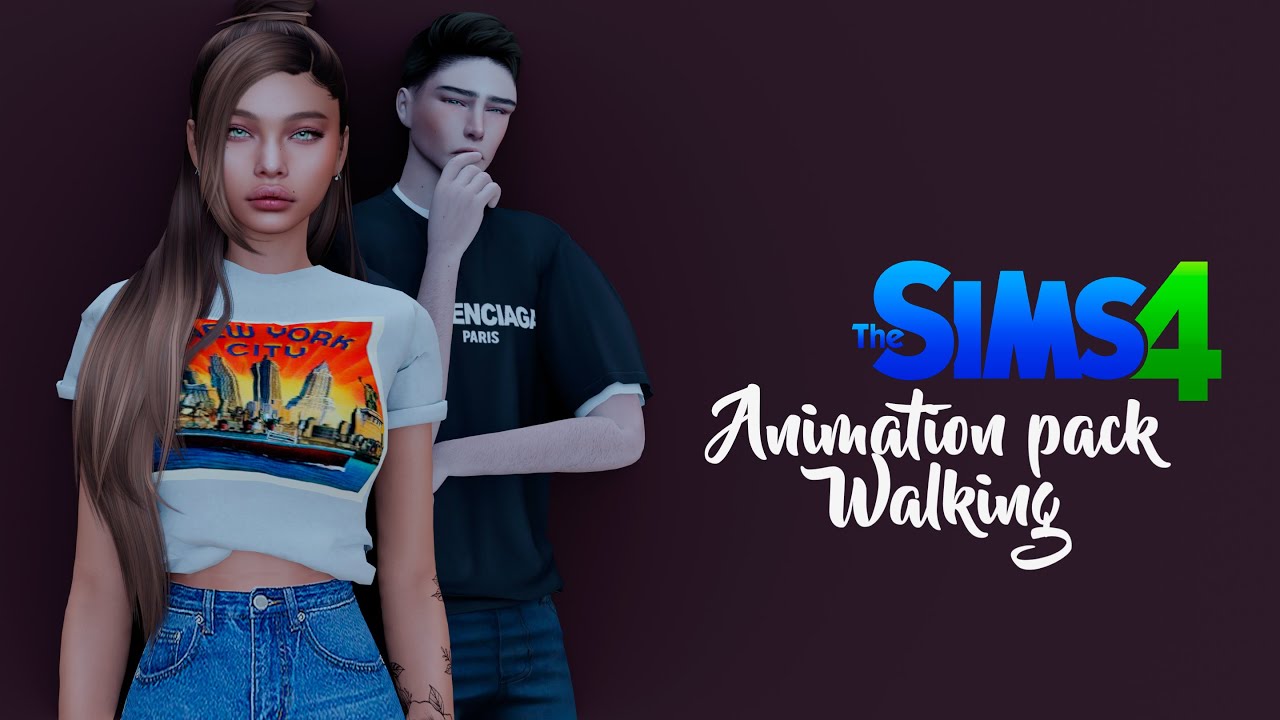 The Sims 4 Animation pack Walking (DOWNLOAD) - YouTube