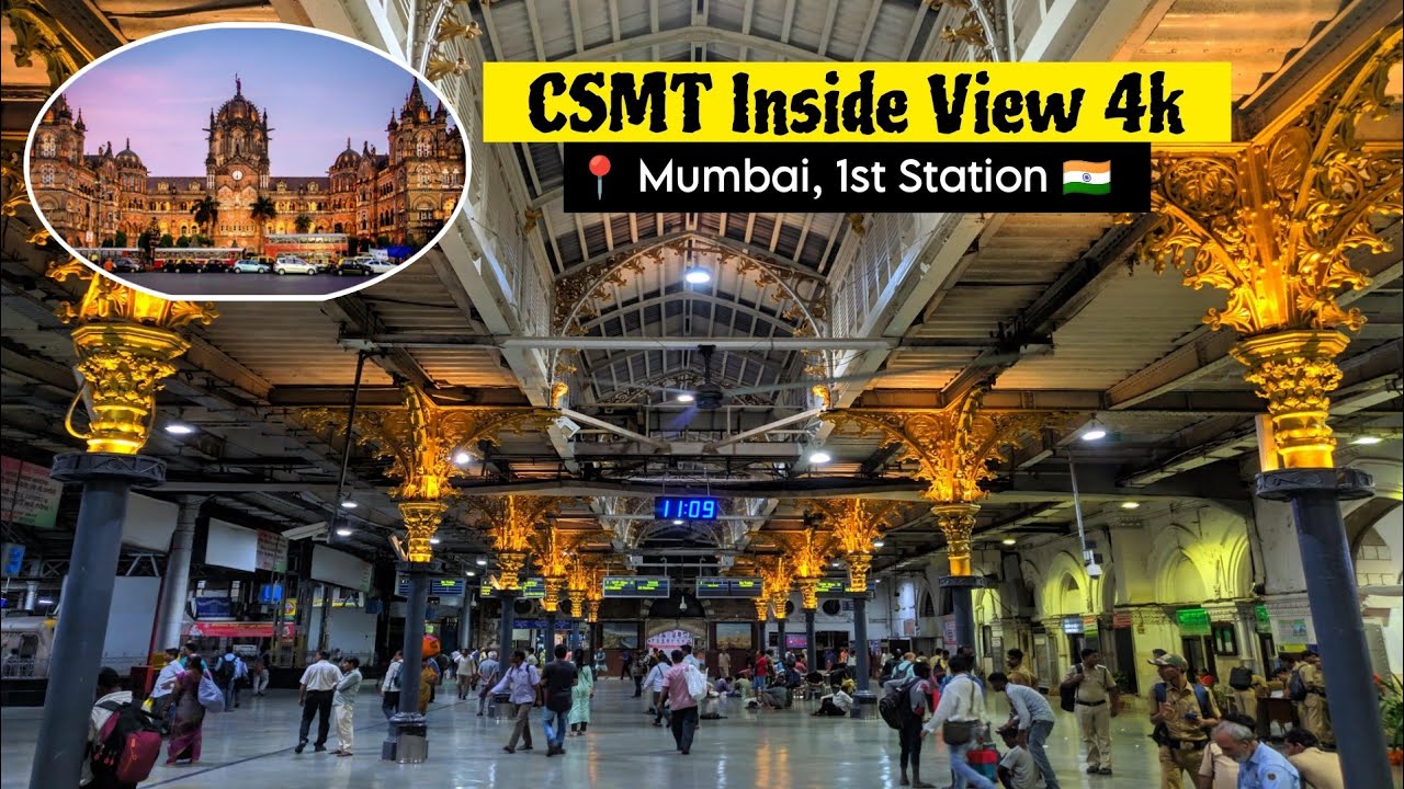CSMT Station Inside View 4k - YouTube