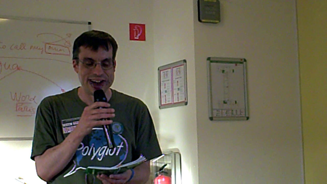 Polyglot Gathering #32 - Cultural Evening #1 Simon Ager singing in ...