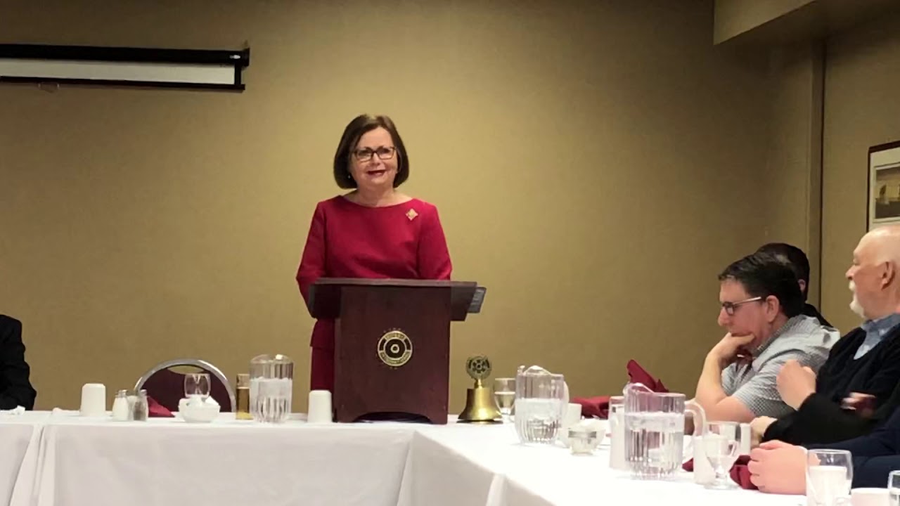 Lieutenant Governor Judy Foote speaks to Clarenville Rotary Club - YouTube