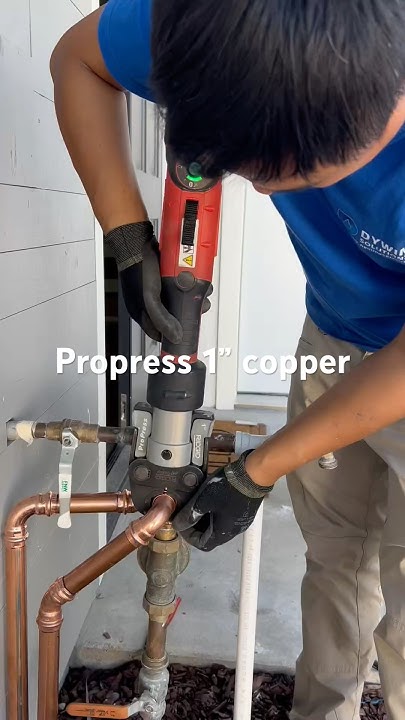Propress 1 “ copper for water softener installation #watersoftener #洛杉矶软水机 #尔湾软水机安装 ...
