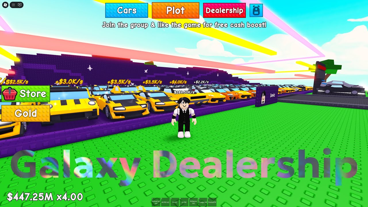 Roblox - Grow a Car - I bought 20B Money Worth Galaxy Dealership (It ...