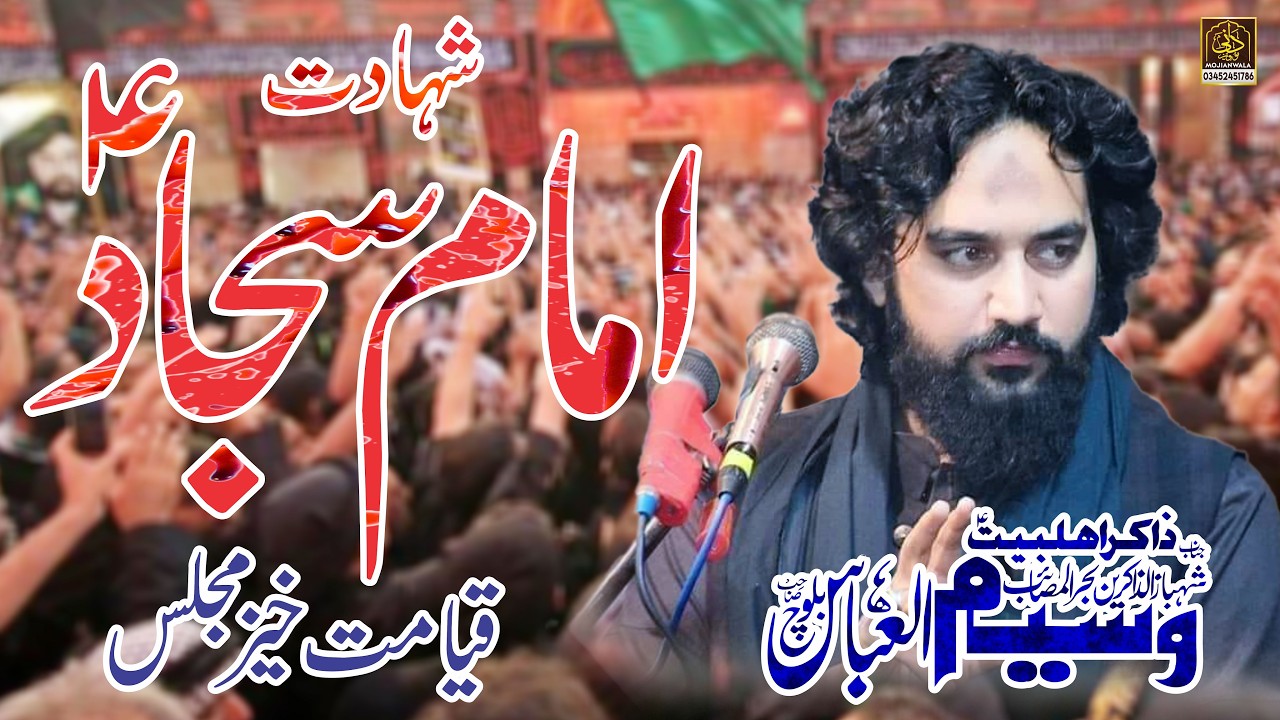 Zakir Wasim Abbas Baloch | Imam Sajjad as | Majlis 3 Safar 2024 ...