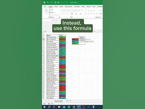 Basis Excel Tutorial Part 1 - Count Colors in Excel #exceltech #microsoft #excelgyan - YouTube