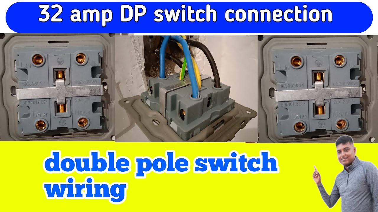 DP SWITCH / dp switch connection/dp switch kaise lagan/Double pole ...