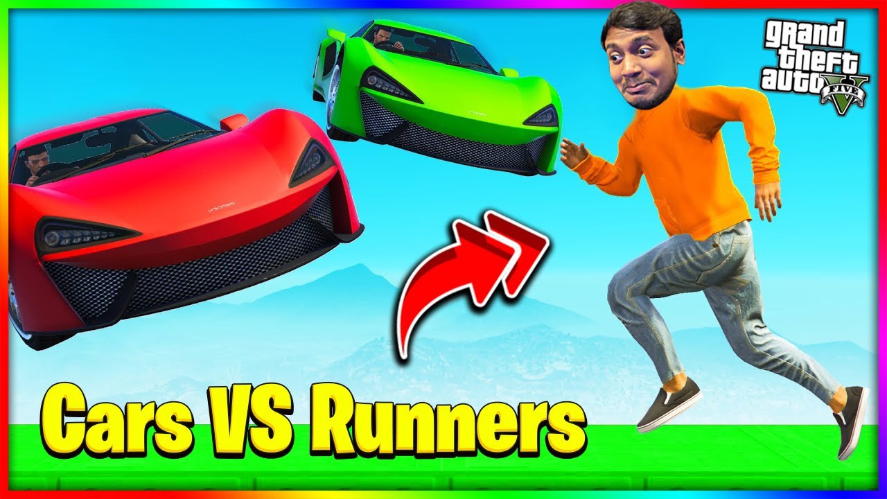 Super Cars VS Runners in GTA 5 - YouTube