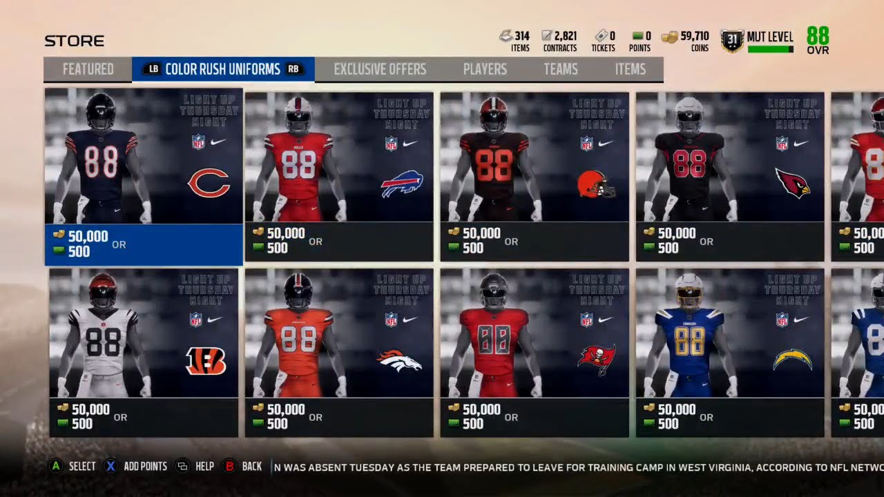 Madden 18 Ultimate Team Color Rush Uniforms Information and How to make ...