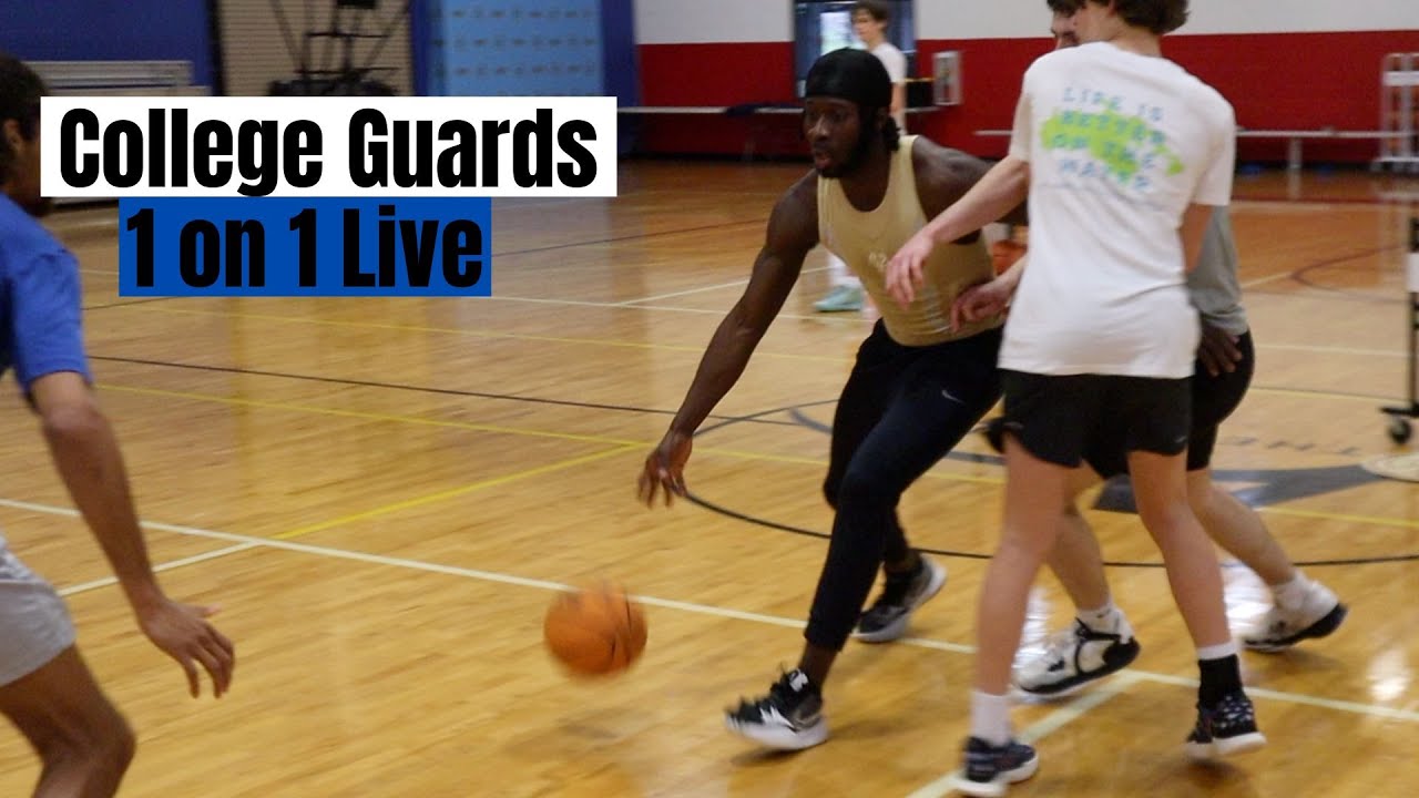 FULL Basketball Workout | 1 on 1 Live with College Guards | Shooting ...