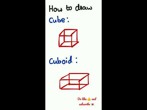 How to draw cube and cuboid - YouTube