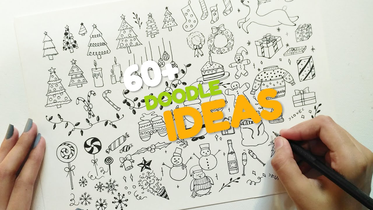 60+ Holiday Doodle Ideas! Christmas Doodle Idea | Winter Doodle Art ...