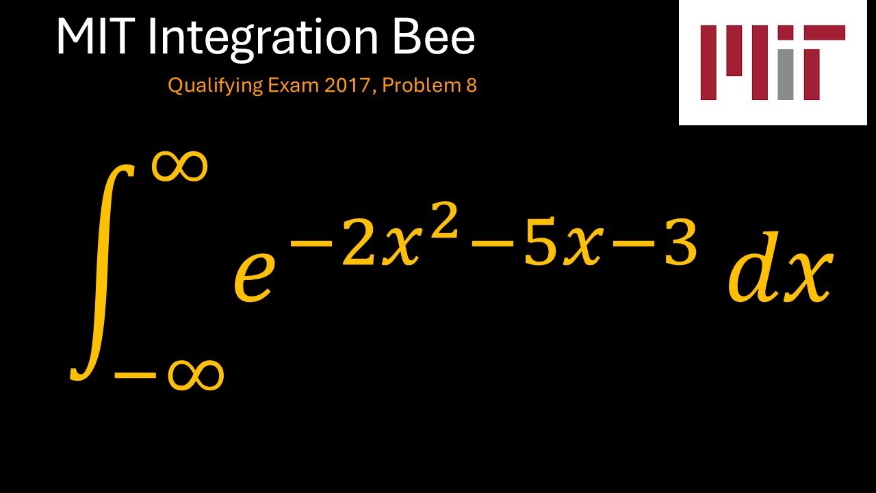 MIT 2017 Integration Bee Qualifying Exam, Problem 8 - YouTube
