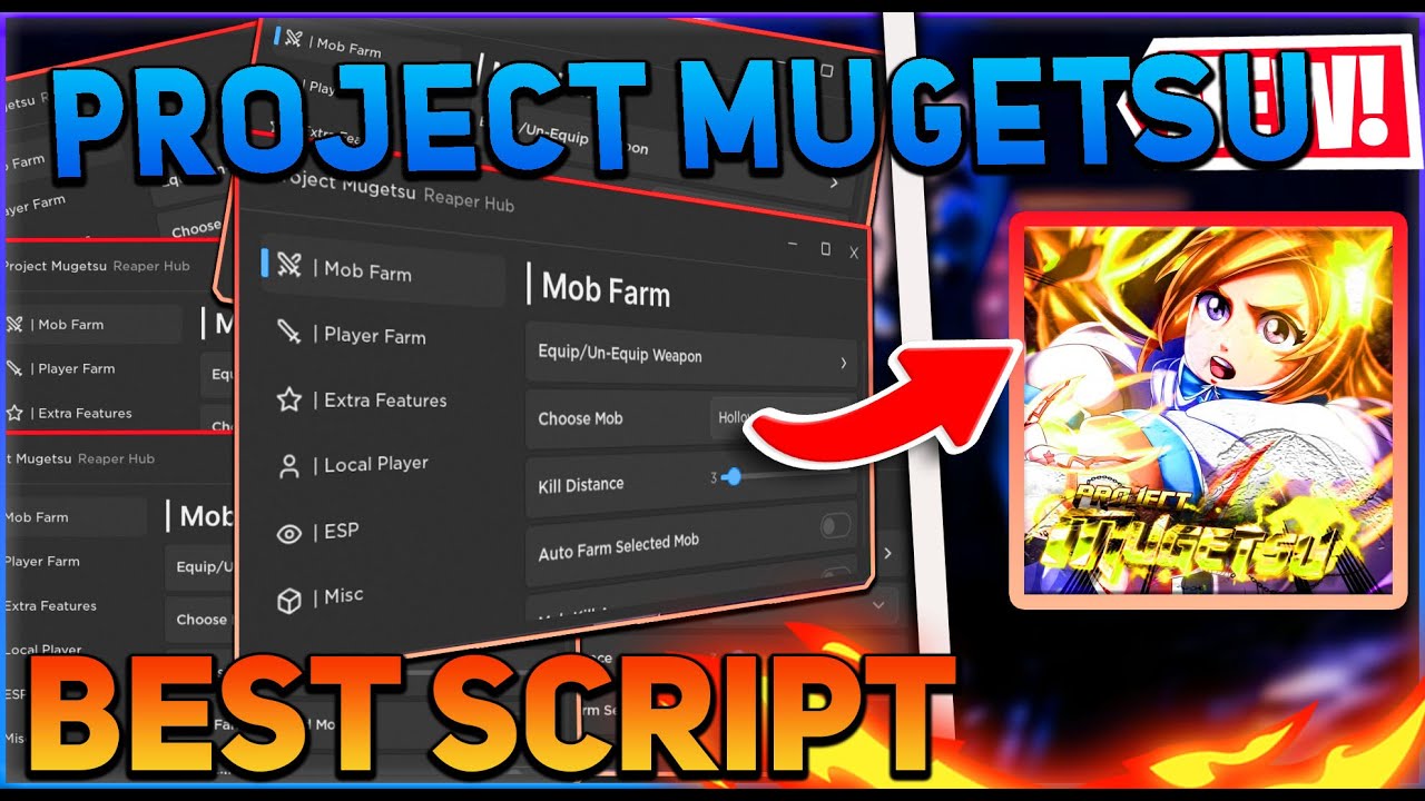 Project Mugetsu Script GUI / Hack (Auto Farm, Mastery Farm, Auto Eat ...