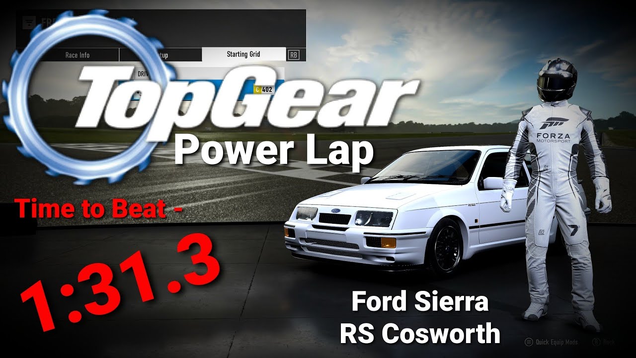 Top Gear Power Lap - Ford Sierra RS Cosworth #forza #simracing - YouTube