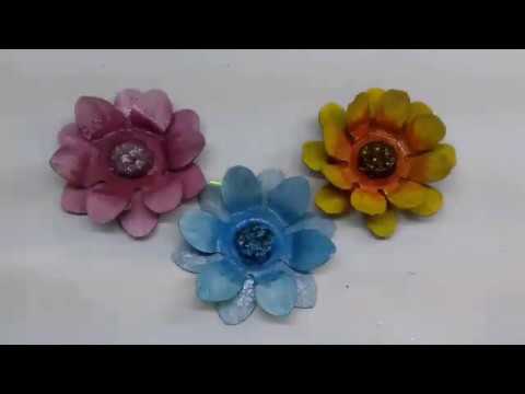 How to color CD Flowers - YouTube