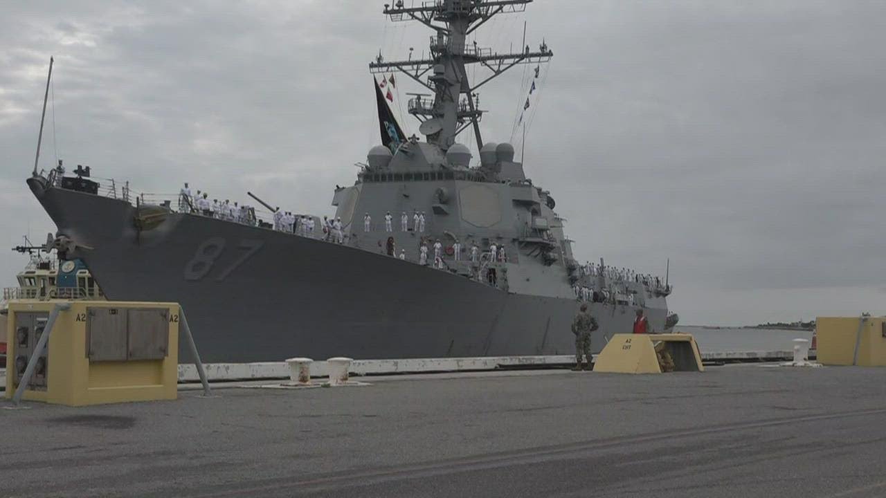 USS Mason arriving to Naval Station Mayport - YouTube