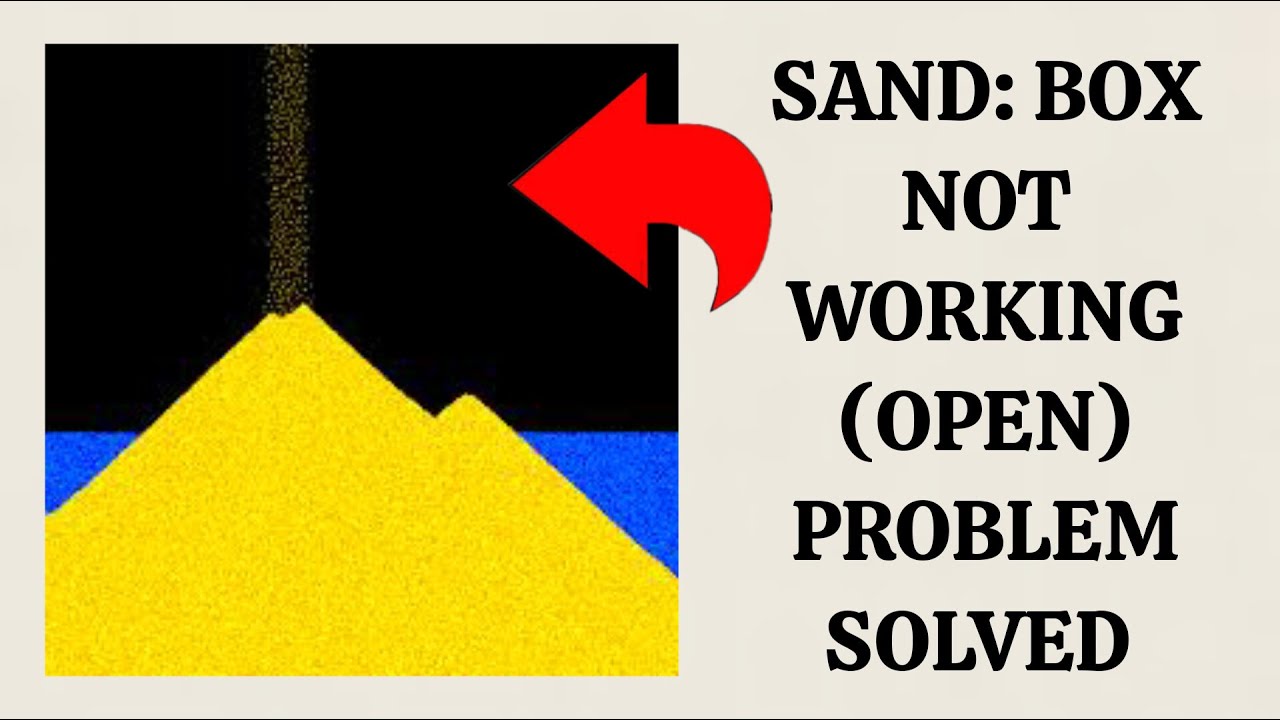 How To Solve Sand:box App Not Working(Open) Problem|| Rsha26 Solutions ...