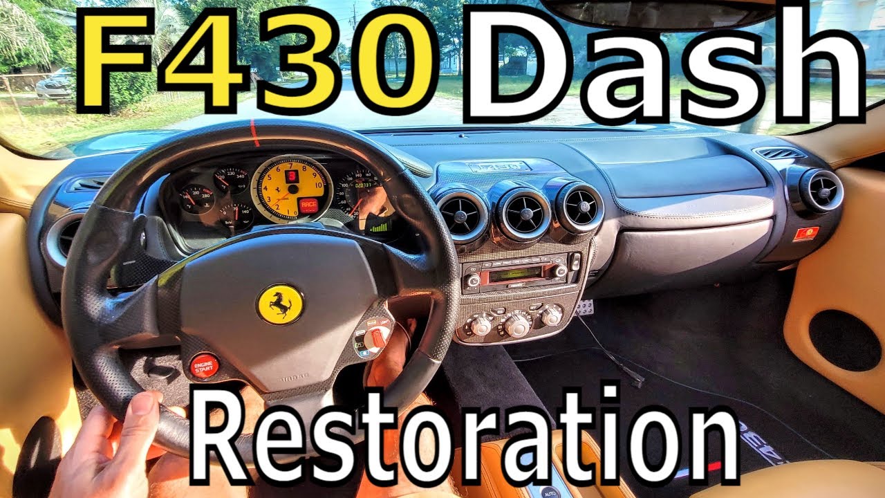 F430 - replacing the DASH VENTS and STICKY PARTS - YouTube