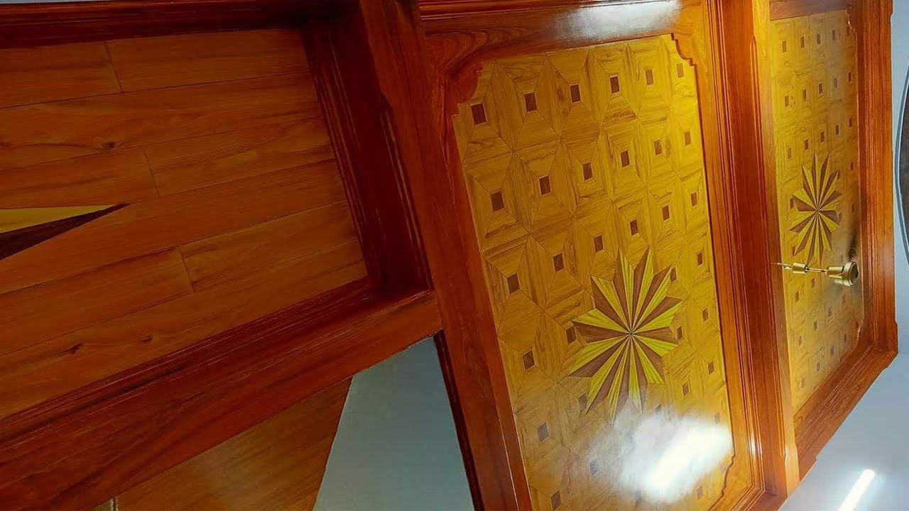 Wood graining on living room ceiling - Painting fake wood grains on ...