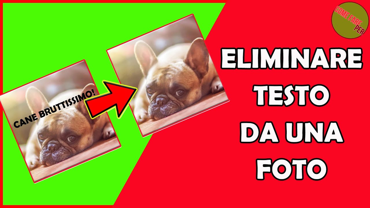 Come RIMUOVERE TESTO DA IMMAGINE (GRATIS e NON) 🎨📝 - YouTube