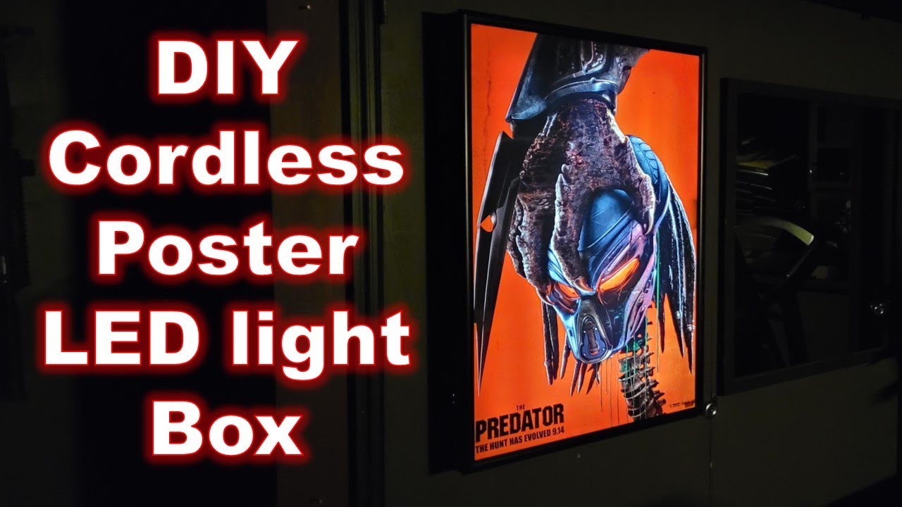 How To Make A Cordless Rechargeable LED Light Box For Posters. - YouTube