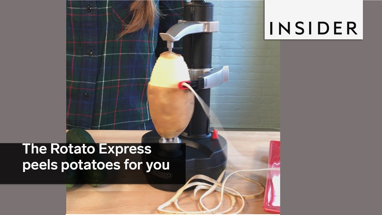 The Rotato Express peels potatoes for you - YouTube