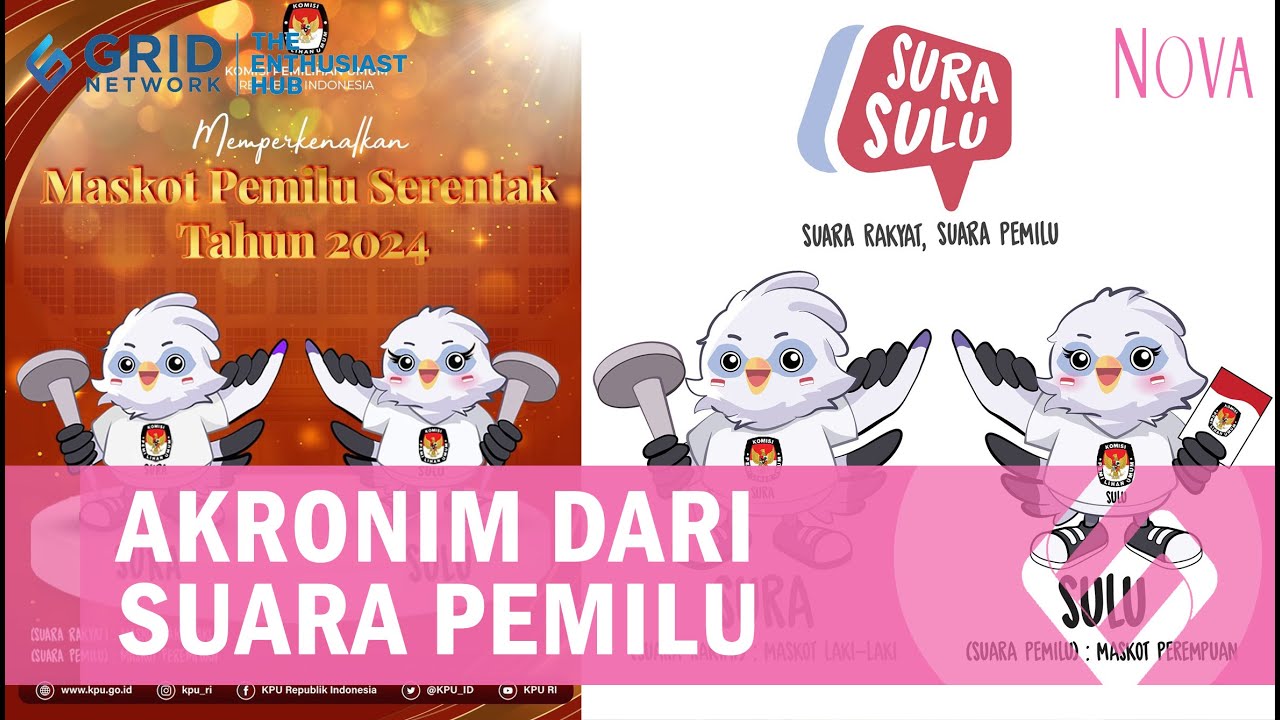 Wajib Tahu! 5 Fakta Maskot Pemilu Serentak 2024 yang Dirilis KPU - YouTube