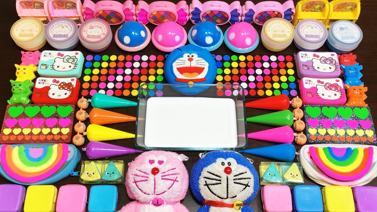 Mixing many color into GLOSSY SLIME !!!Relaxing Cocomelon Slime Video ...