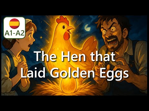COZY SPANISH Story for Beginners | The Hen That Laid Golden Eggs ...