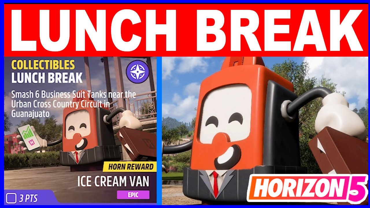 Forza Horizon 5 LUNCH BREAK Collectibles 6 Business Suit Tanks Near the ...