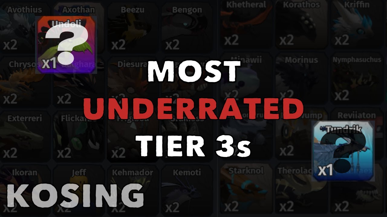 KOSing as UNDERRATED T3s || Creatures of Sonaria - YouTube