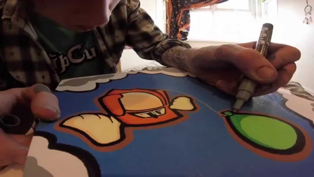 Posca Canvas ballon - YouTube