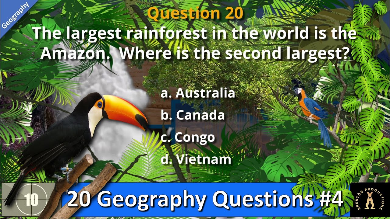 Geography Trivia Quiz #4 | 20 Multiple choice Questions | #geography # ...