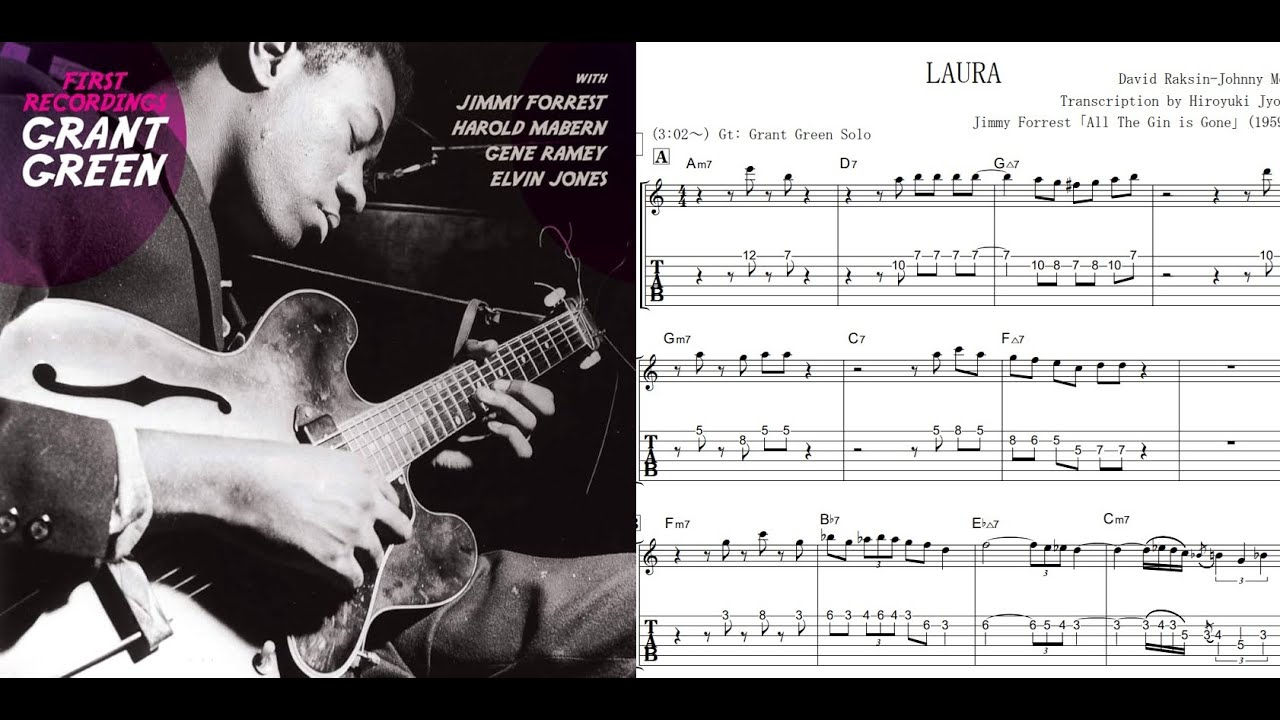 「LAURA」- Grant Green【Jazz Guitar Transcription TAB】【PDF Free Download ...