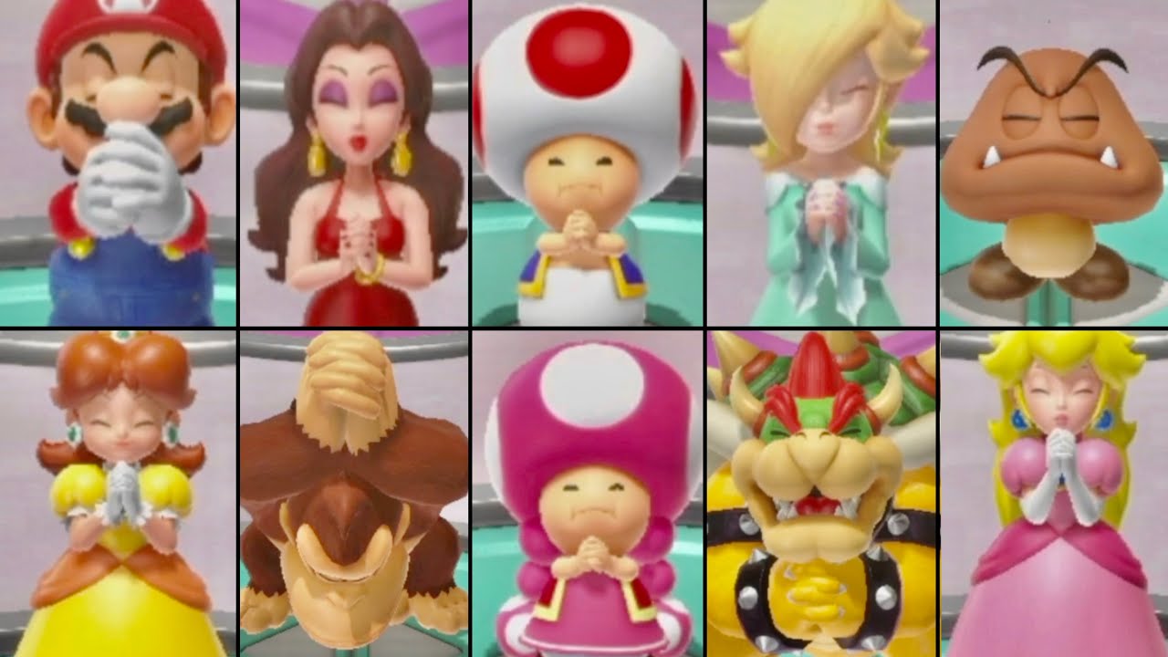 SuperMario Party Jamboree - All Character Praying Animations【Full ...