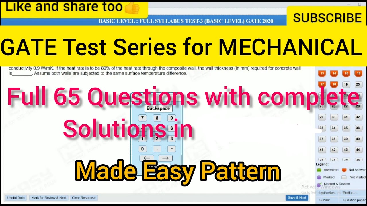 GATE Test Series for Mechanical | Full Mock 1 Test with Solutions - YouTube