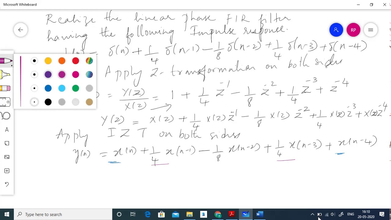 Fir Linear Phase Realization 1 - YouTube