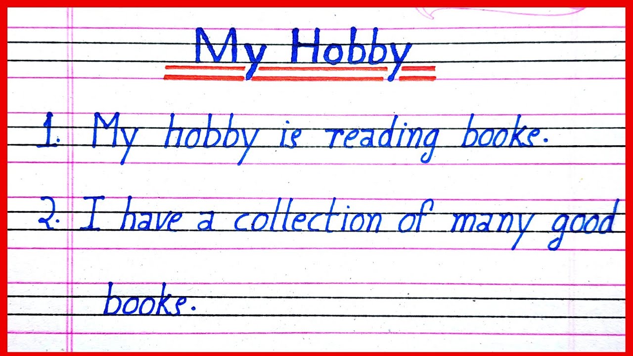 10 lines on my hobby | 10 lines Essay on my hobby in English | My hobby ...