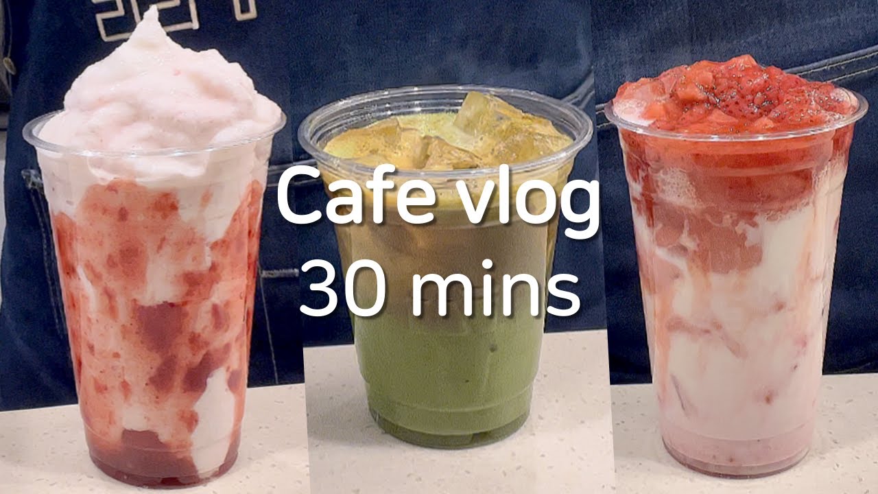 Sub📍카페 브이로그 30분 모음📍 매머드익스프레스 Cafe Vlog 카페 브이로그 30분 30mins Cafe