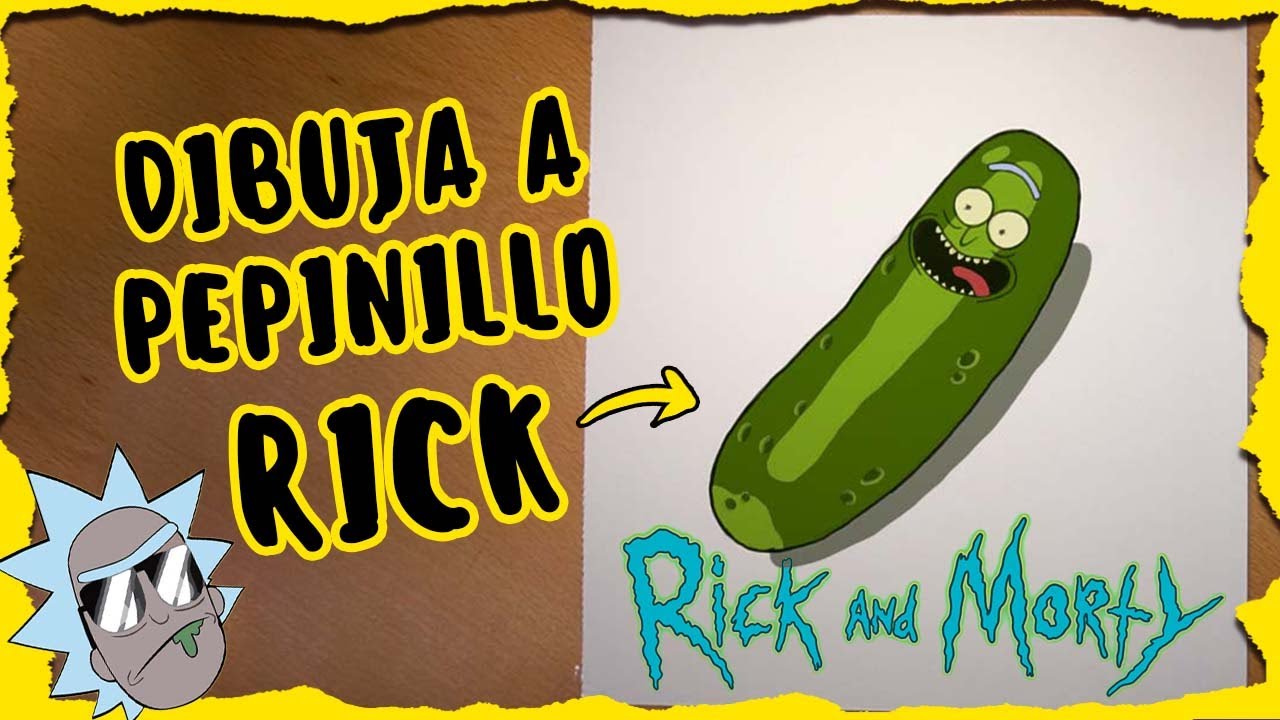 Cómo dibujar a Pepinillo Rick (Rick & Morty) - YouTube