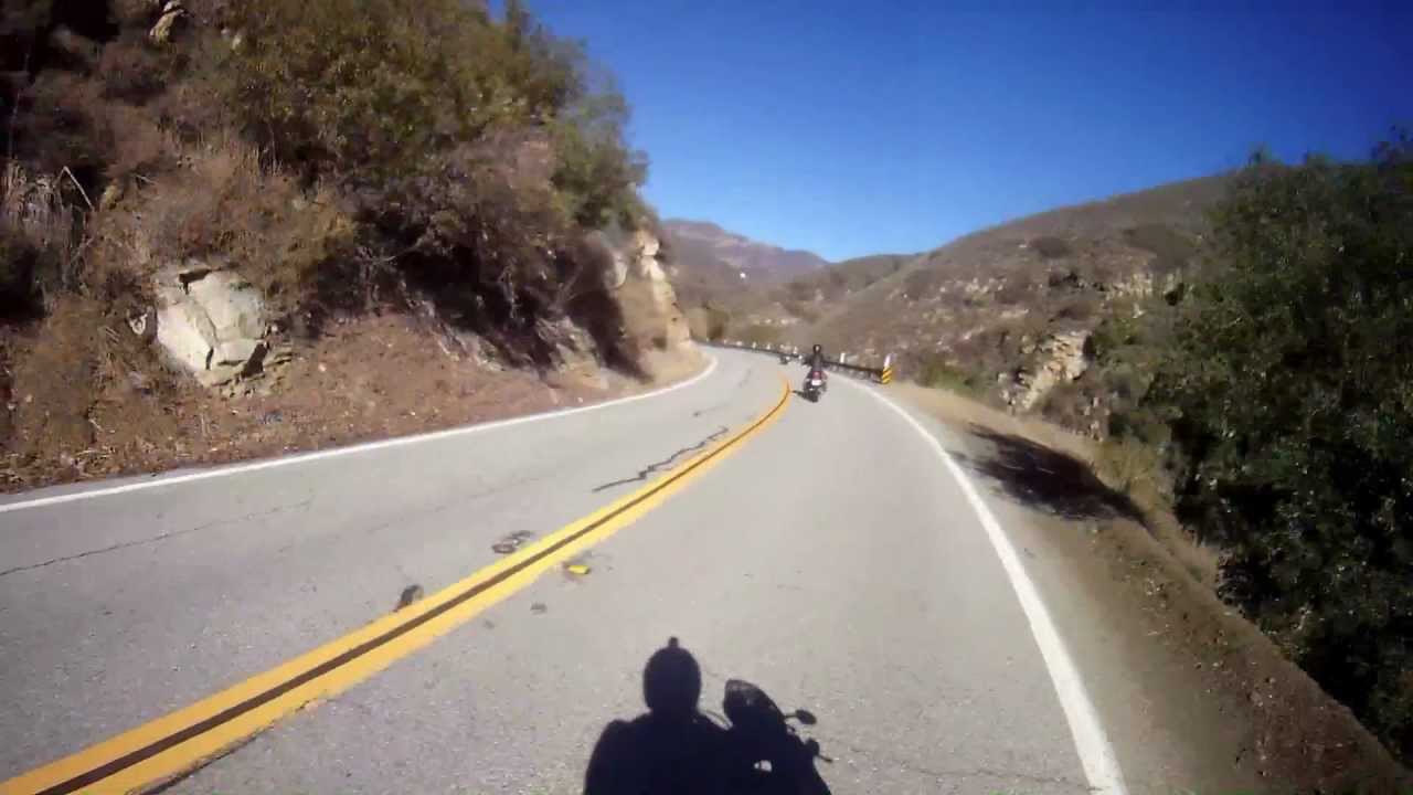 Scenic Motorcycle Ride in Malibu Canyon - Leg 1 - YouTube