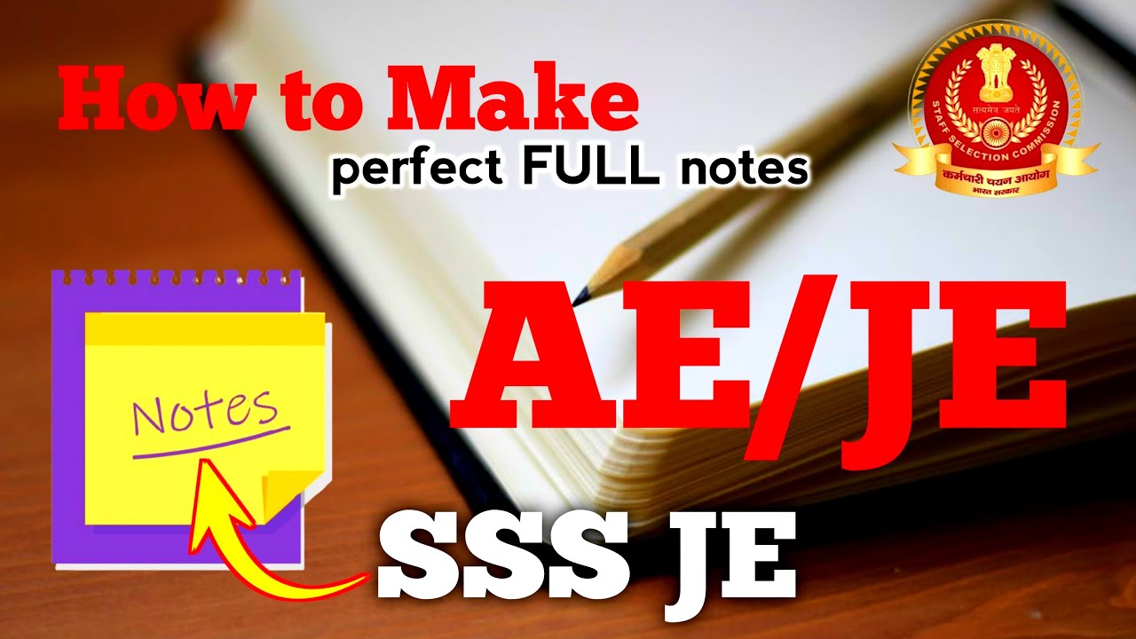 How to make Notes for SSC JE, RRB JE, State AE/JE || How to make Notes ...