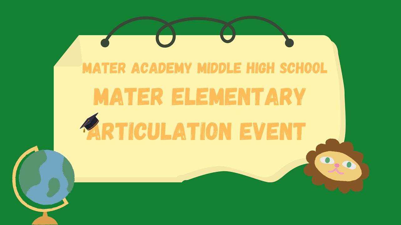 Mater Academy Mater Academy Articulation Event - YouTube