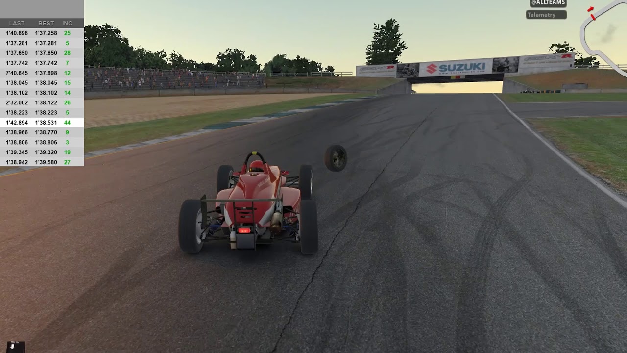 iRacing | New Damage Model NDM | Taken out by a tire - YouTube