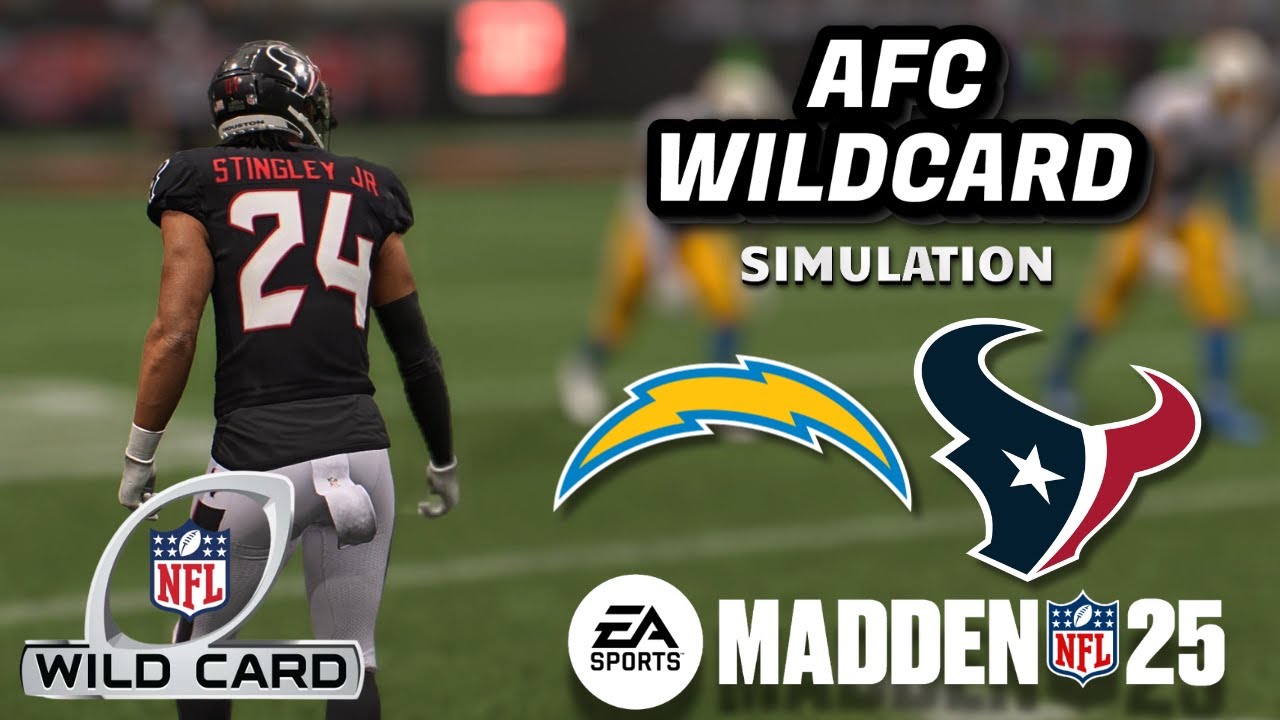 AFC Wild Card Texans vs Chargers | Madden 25 | Full Game Simulation ...