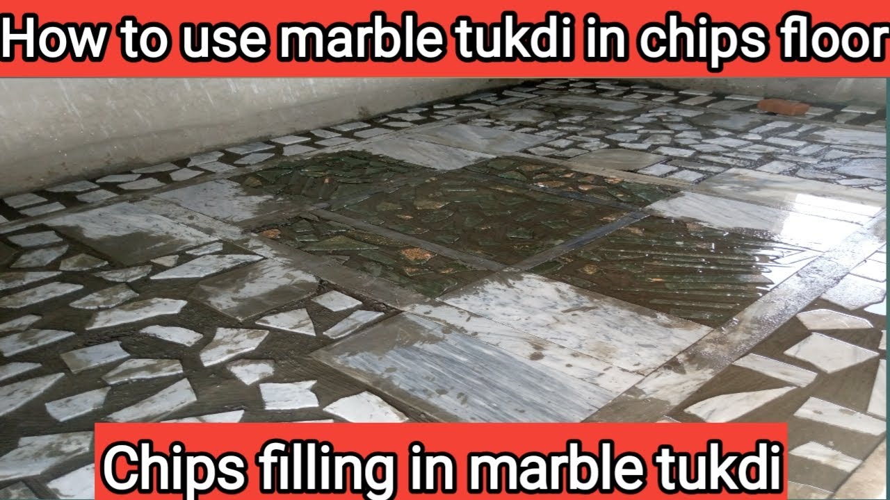How to use marble tukdi in terrazzo floor/ Marble tukdi design in chips ...