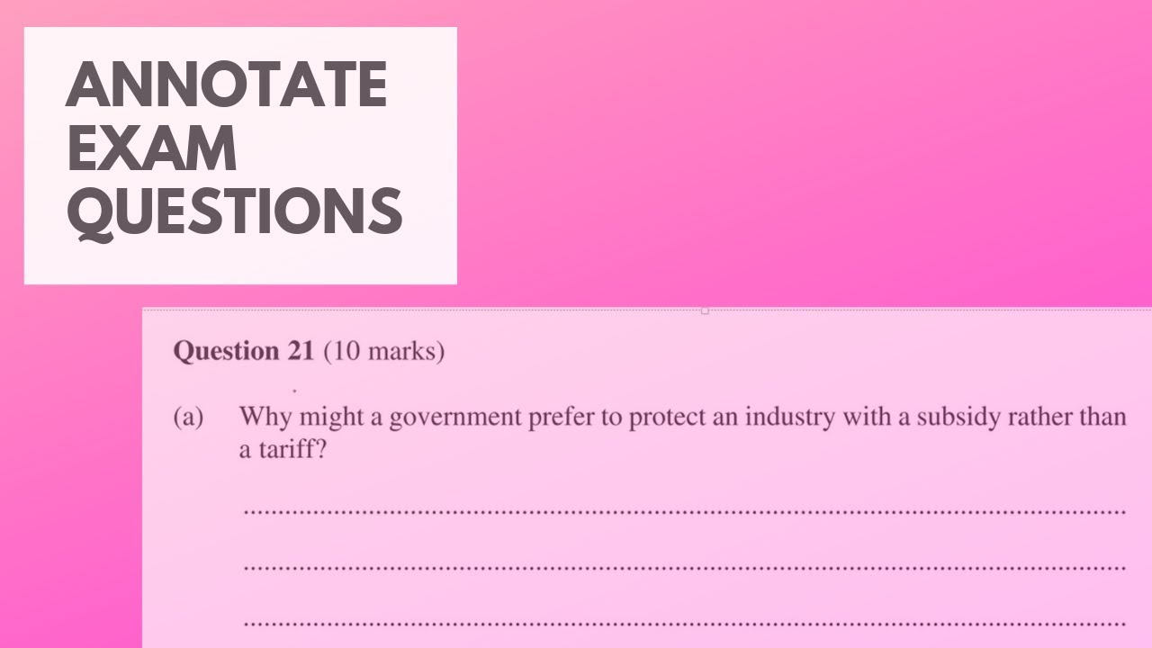How to annotate exam questions properly - YouTube