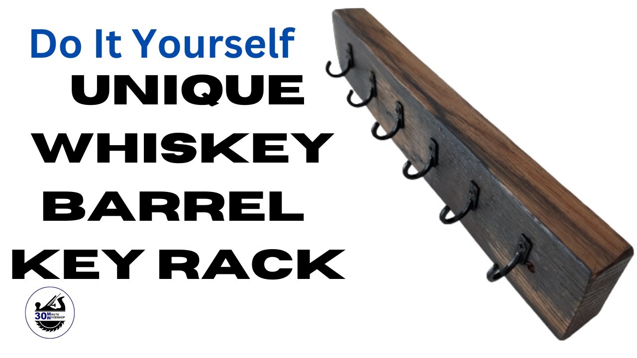 How to Make a Unique Key Rack from a Whiskey Barrel - YouTube