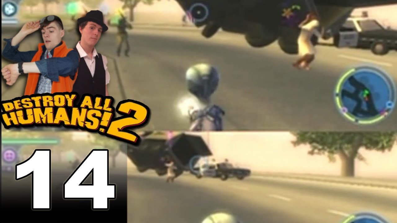 STOP. MOVING. THE CARS!!! - Let's Play Destroy All Humans 2 Part 14 ...